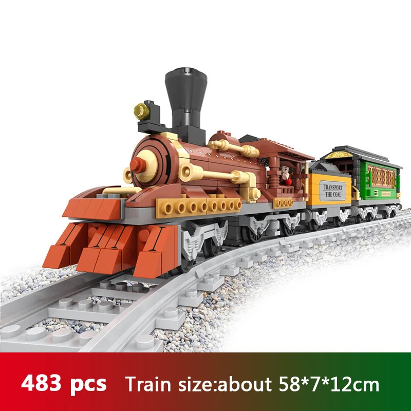 Ausini City Train Model Building Blocks - Building Toys
