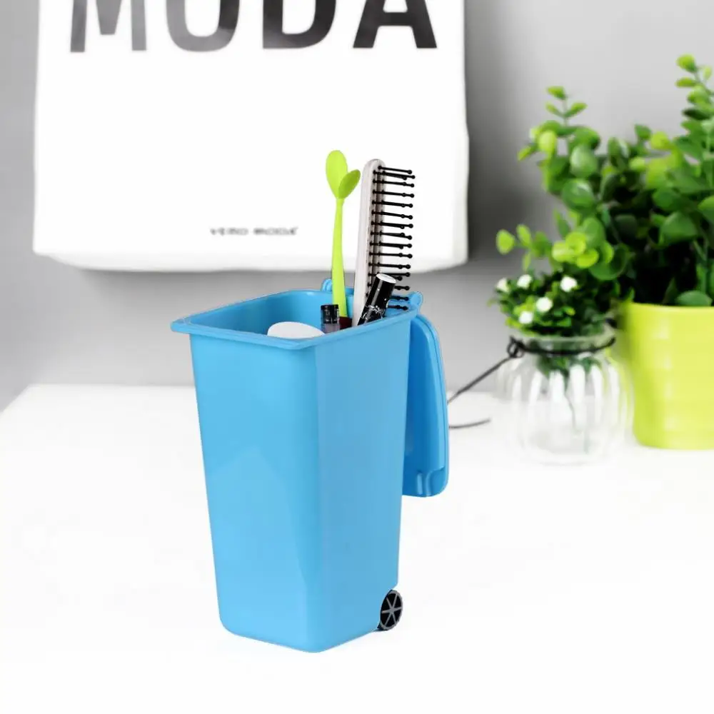 1 Pcs Mini Wheelie Bin Desk Tidy Office Desktop Stationery Organiser ...