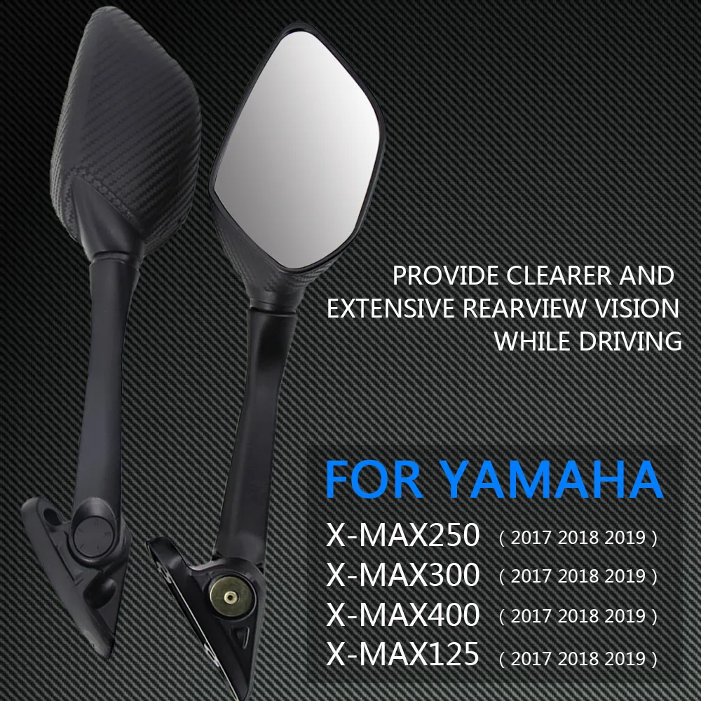 2-Pcs-Motorcycle-Side-Mirror-Black-Plastic-Rearview-Mirror-for-Yamaha ...