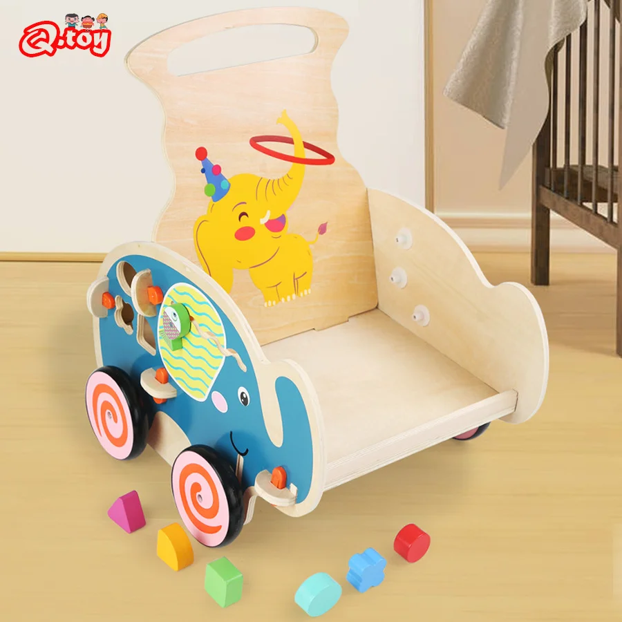 Andador de bebé con carrito de cuatro ruedas, caminante de empuje de ...