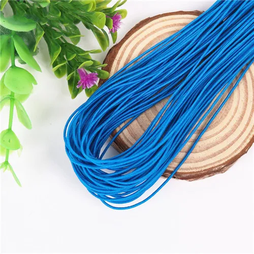 Elastique,Black 8M--Bande Élastique Ronde Colorée À Haute Élasticité De 1mm, Corde En Caoutchouc ...