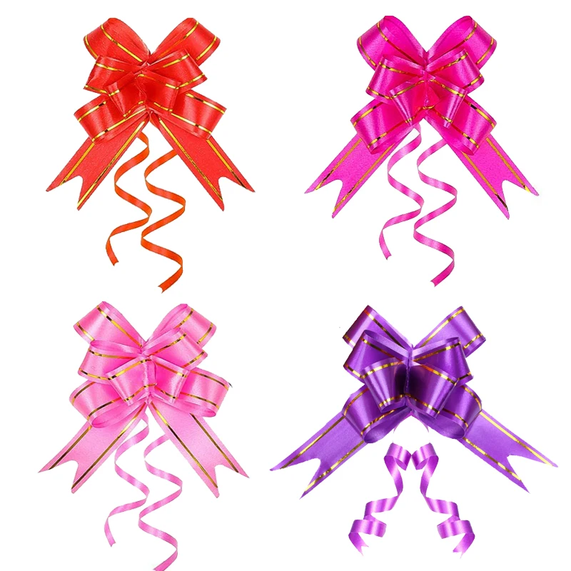 Tira de lazo con flores para envolver regalos, 10 Uds., cesta de regalo ...