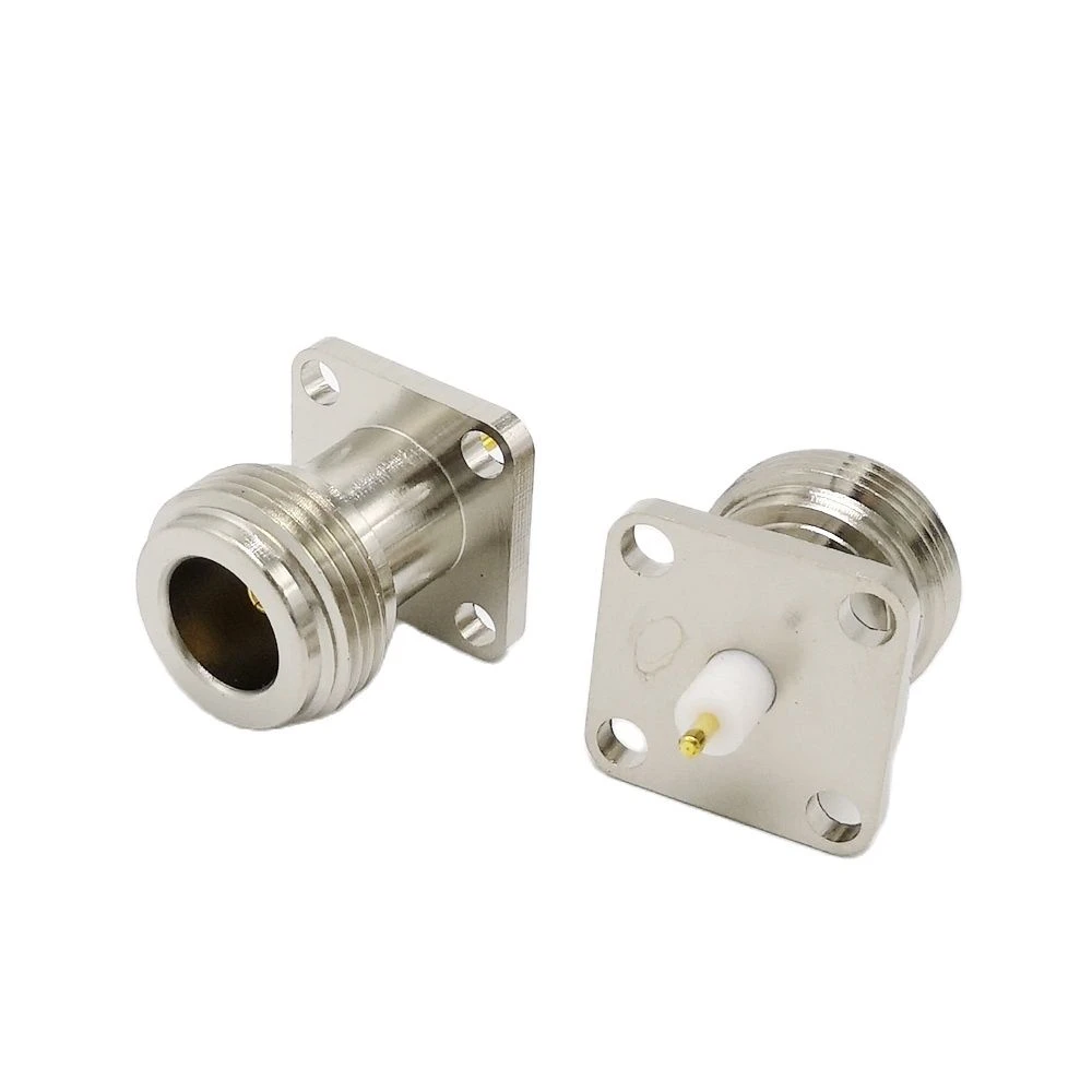 Copper N-type Female Rf Coaxial Adapter Connector 17.5x17.5mm N Type ...