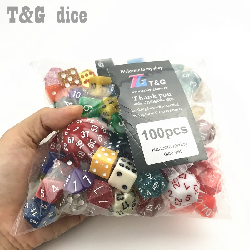 Multi-sided Dice Set - G Plastic Multi-sided Dice Set 100pcs/set Color ...