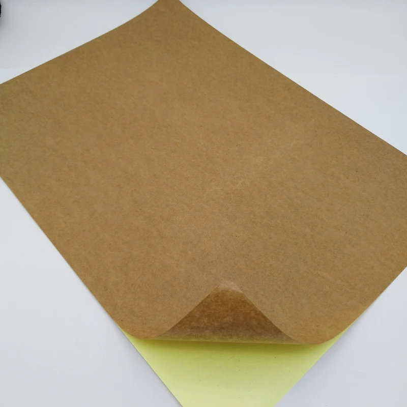 A4 Blank Self Adhesive Dark Brown Kraft Label Paper Sticker For Laser ...