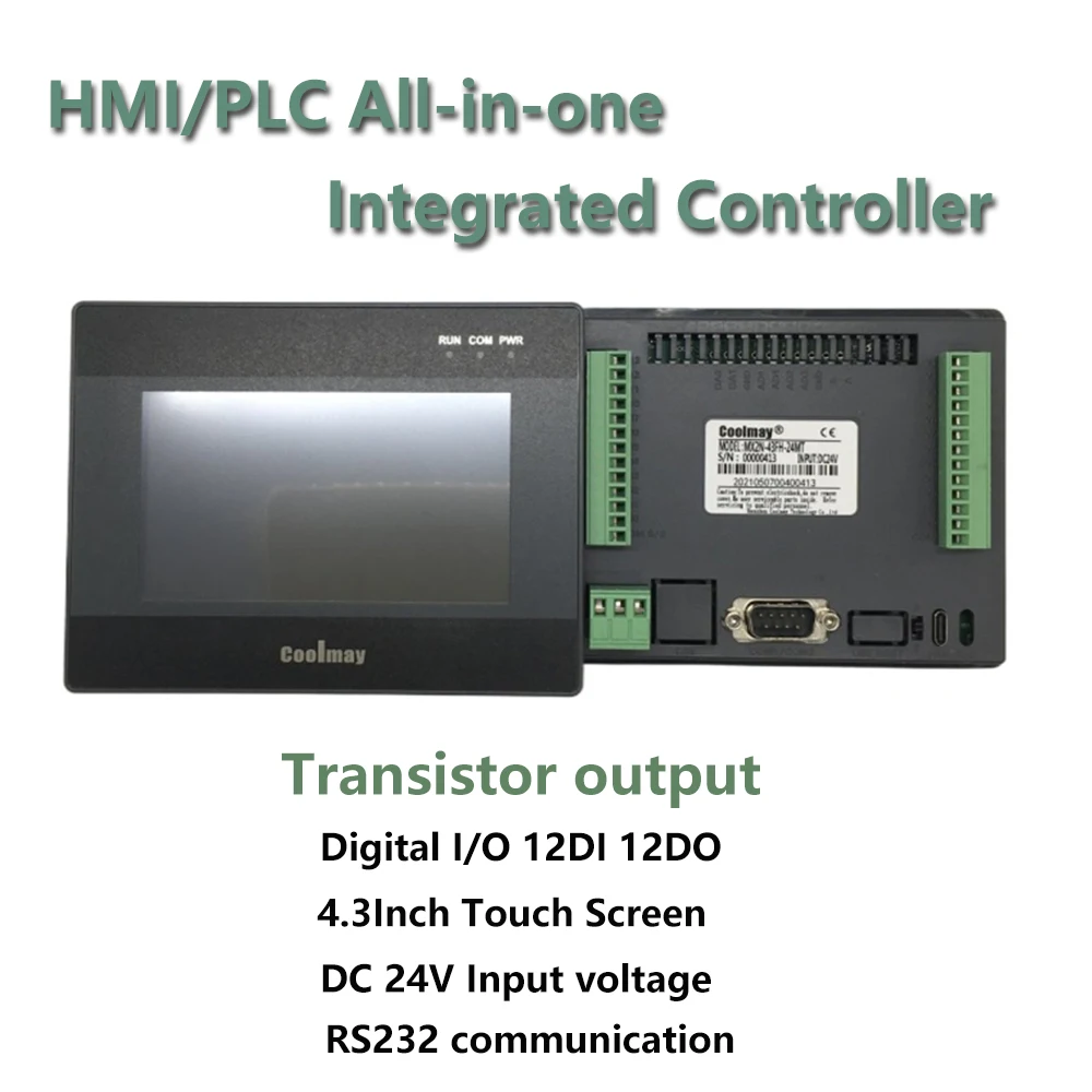 4.3 ''HMI PLC Integrated Controller 4.3นิ้ว Touch Panel DC24V ...