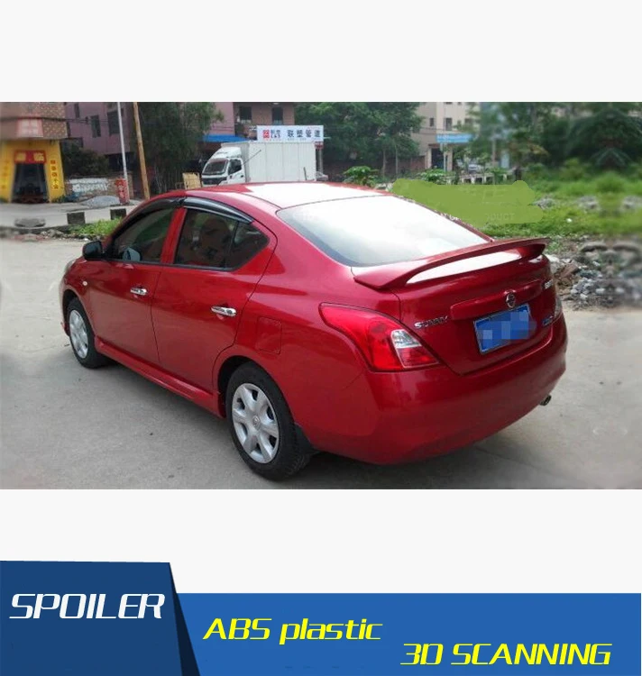 For Versa Spoiler High Quality ABS Material Car Rear Wing Primer Color ...