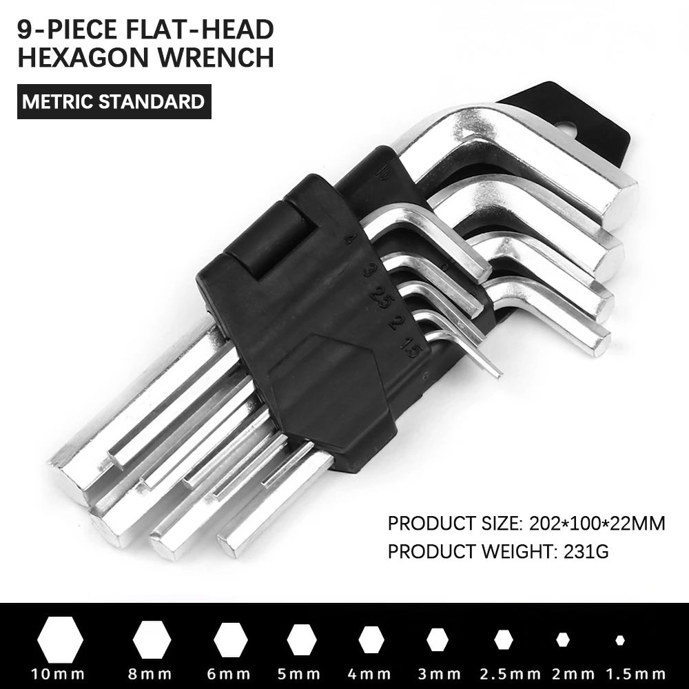 Pcs Allen Key Wrench Set Ball Point Flat Head Hex Torx Star Extra Long ...