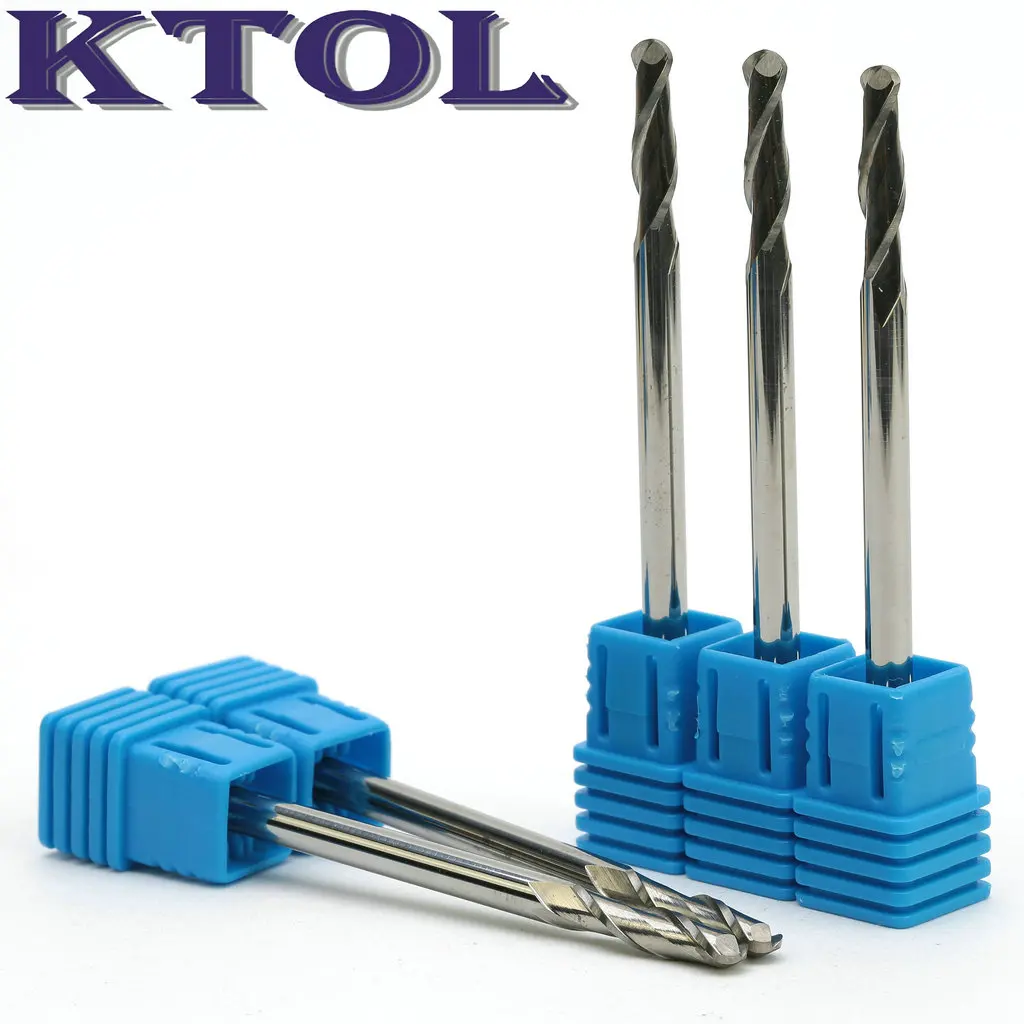 Custom-4-16-70mm-long-2-Flute-Ball-Nose-End-Mill-Solid-carbide-tungsten ...