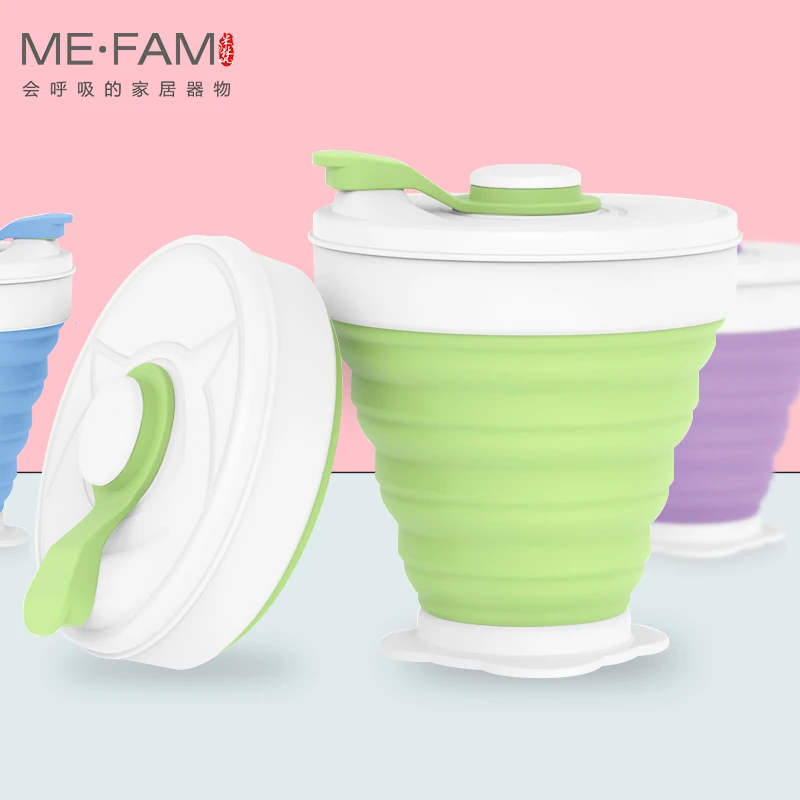 New 350ml Silicone Collapsible Cup Retractable Camping Drinking Water ...