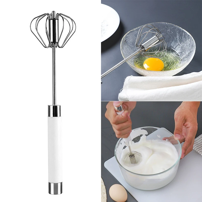 Stainless Steel Semi-automatic Whisk Stirrer Mixing Mixer Egg Milk ...