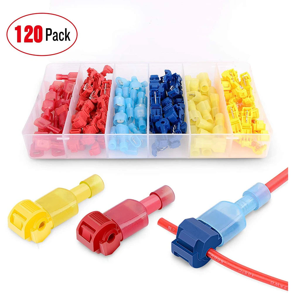 120pcs-Insulated-Crimp-Terminal-Wire-Connectors-Ant-Wire-Clamp-Nylon ...
