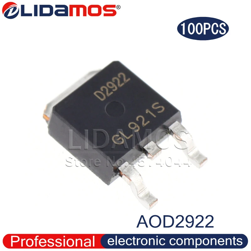 100PCS AOD2922 D2922 7A 100V MOSFET N 채널 TO 252 새로운 원본과 중국 고품질|교체부품&액세사리| - AliExpress