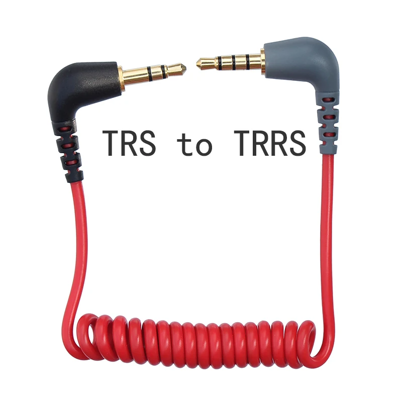 TRS to TRRS 3.5mm Spring Coiled Microphone Cable for RODE Sc7 By ...
