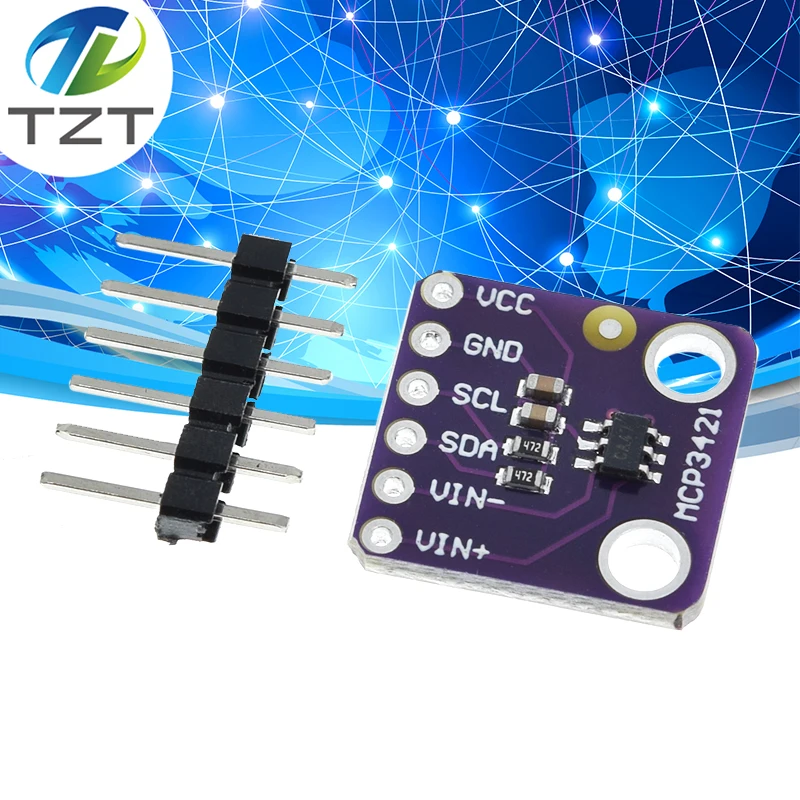 MCP3421 I2C SOT23-6 delta-sigma ADC Evaluation Module Board For PICkit ...