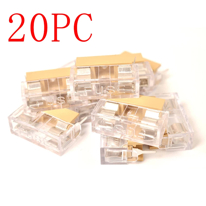 20PCS-Panel-Mount-PCB-Fuse-Holder-Case-w-Cover-5x20mm-With-Transparent ...