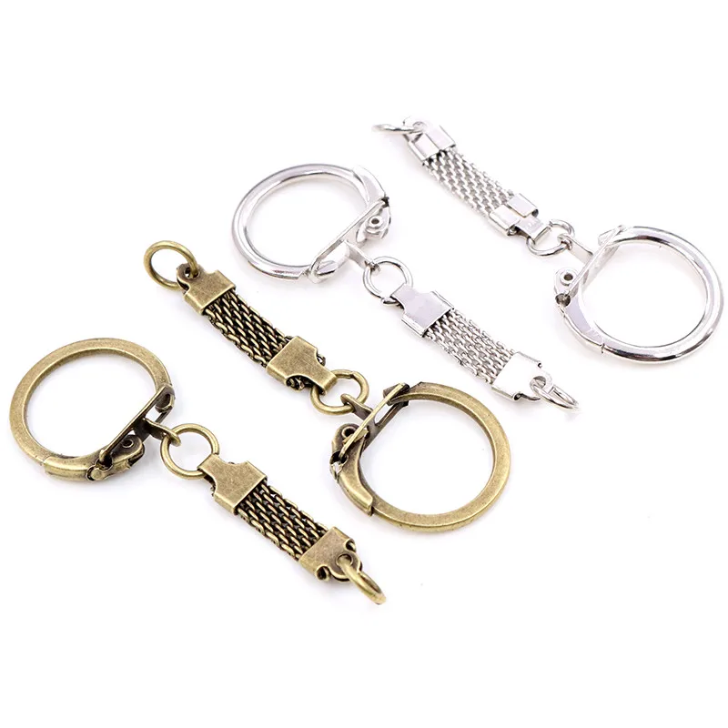 60x24mm 10pcs/lot Key Ring Key Chain Rhodium Bronze Colors Plated ...
