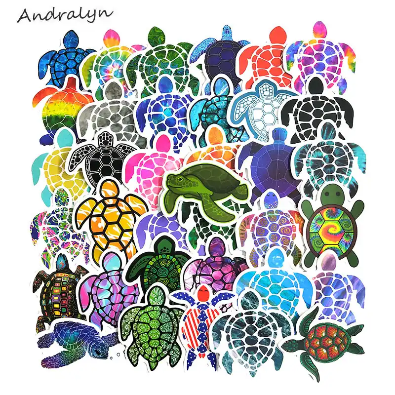 41Pcs Sea Turtle Stickers Cartoon Stickers Pack For Skateboard Car Kids ...