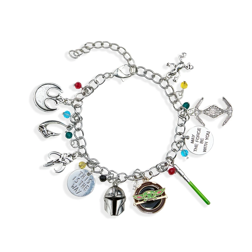 Classic-Movie-Wars-Charm-Bracelet-Alien-Lightsaber-Spaceship-Millennium ...