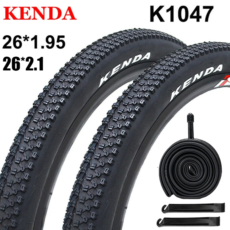 KENDA 산악 자전거 타이어, 내부 튜브 MTB 사이클링 부품 포함, 26*1.95 60TPI, 85PSI 타이어, 26*2.1 인치 K1047|자전거 타이어 ...