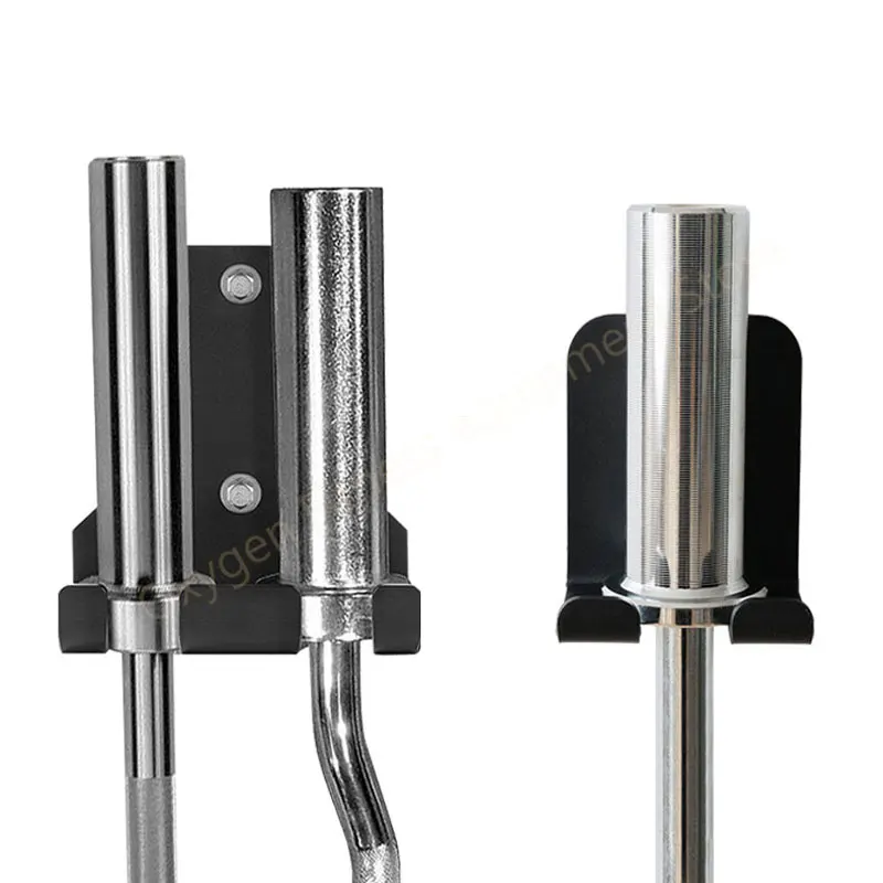 Wall-Mounted-Hanging-Bar-Holder-Single-Double-Barbell-Storage-Gym-Or ...
