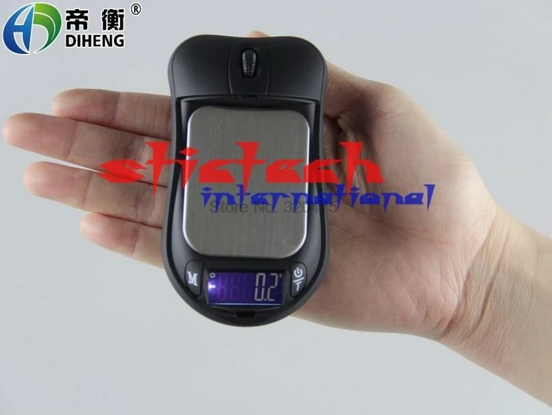 Por dhl ou ems 200pcs útil 500g 0.01g Portátil Digital Scale Mouse ...