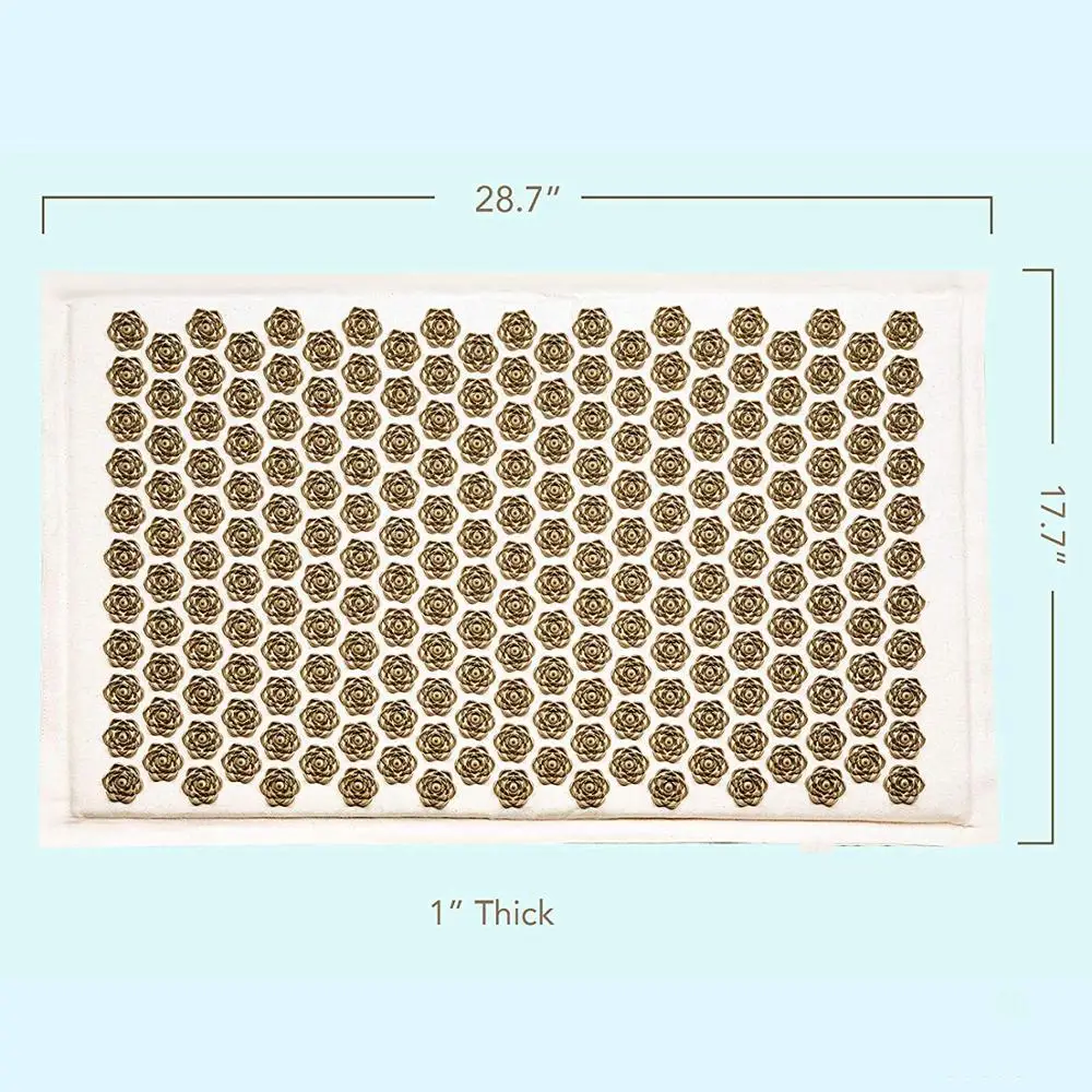 Natural Organic Linen Cotton Acupuncture Mat Lotus Spike Massage Pad ...