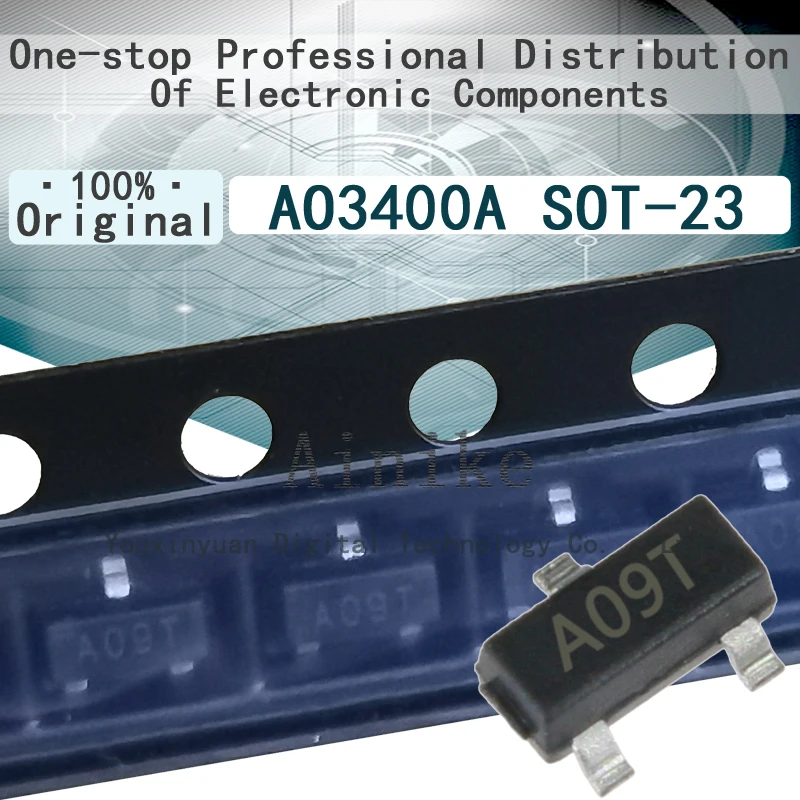 신제품 오리지널 AO3400 AO3400A A03400 A03400A SOT 23 코드 A09T N 채널 MOS 전계 효과 튜브 ...
