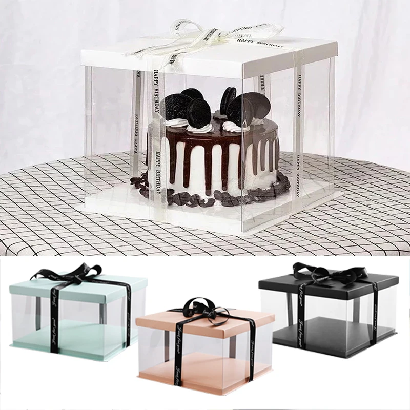 Transparent-Cake-Box-Flower-Gift-box-Birthday-Anniversary-Cake-Boxes ...