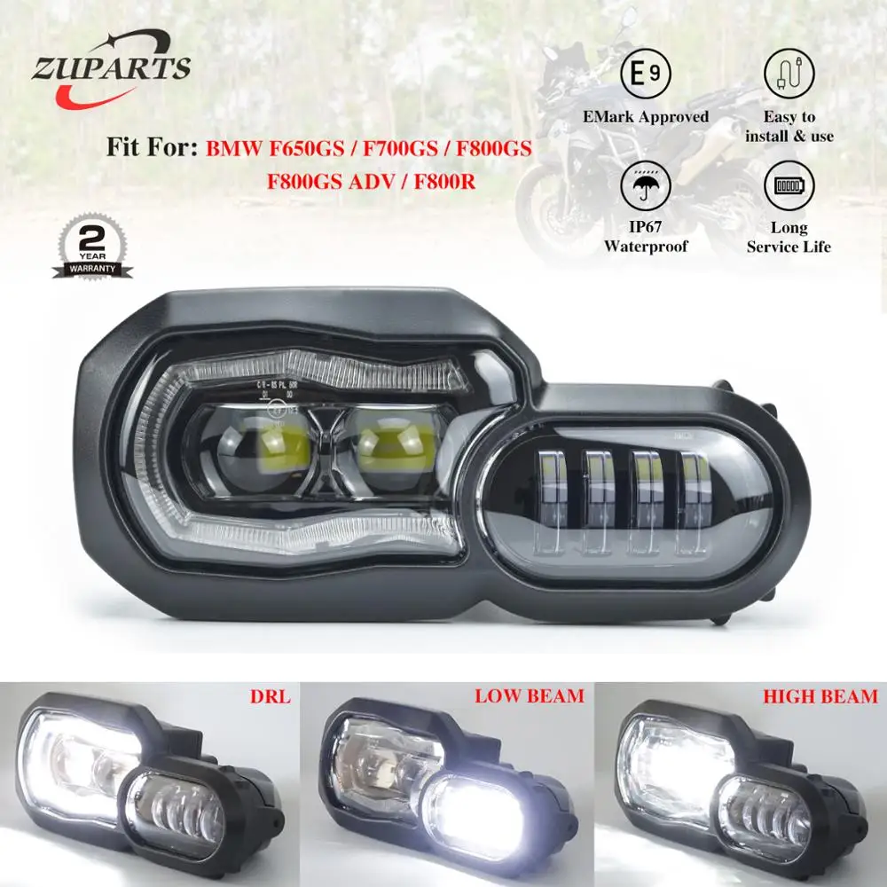 F800GS LED Headlight, E mark Approved Head light for BMW F650GS F700GS ...