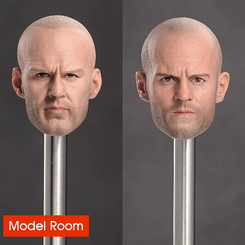1/6 Europe Bald Movie Star Head Sculpt Male Soldier Head Carving Model ...