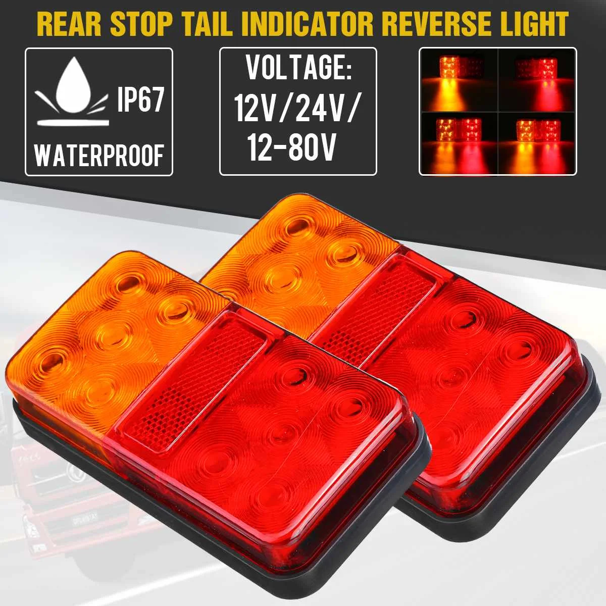 2PCS-12V-24V-LED-Tail-Light-Taillight-Turn-Signal-Indicator-Stop-Lamp ...
