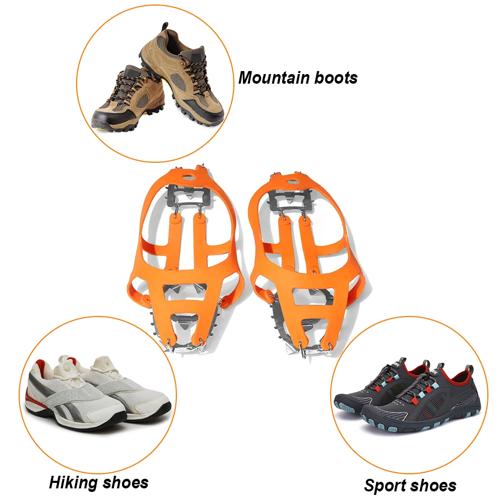 Chaînes neige,Chaussures de neige antidérapantes à 18 Crampons de ...