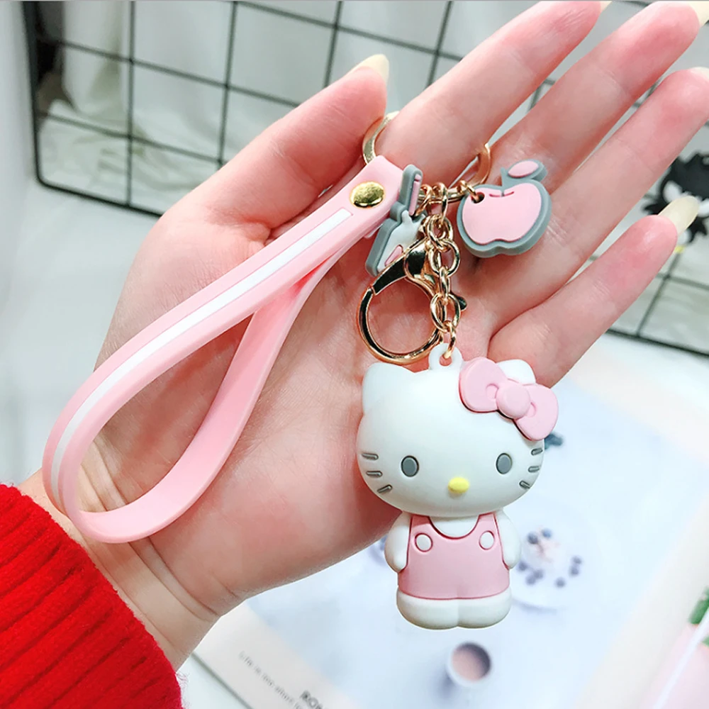 Hello Kitty/KT Cat/Frog/Dog Cartoon Doll Charm Keychain - KawaiiMerch.com
