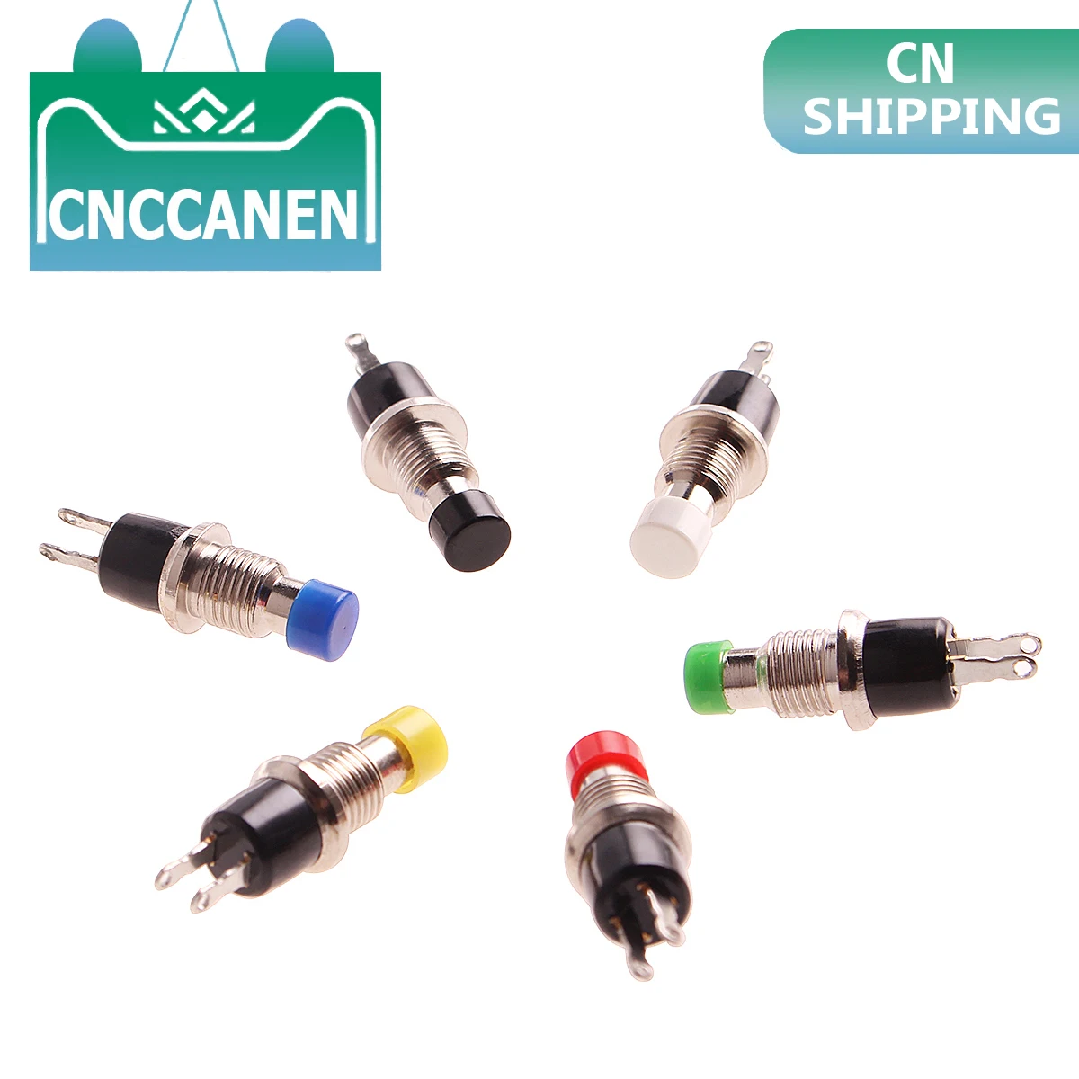 1Pc 7mm Thread Multicolor 2 pins Mini Momentary Push Button Switch 1Pc 7mm Thread Multicolor 2 pins Mini Momentary Push Button Switch