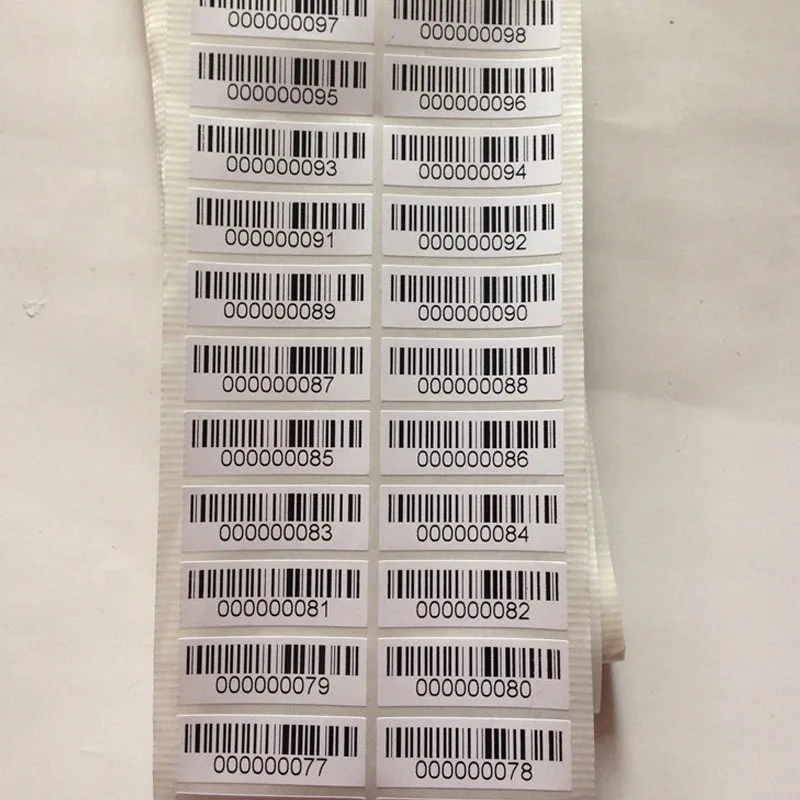 1000pcs 30x10mm Custom Print Serial Number Corresponding Barcode Qr ...