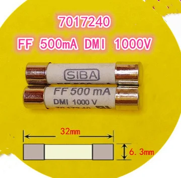 2 5 개/몫 F15B F17B F18B 퓨즈 6X32mm FF 500mA 1000V 세라믹 퓨즈 측정기 6.3x32mm ...