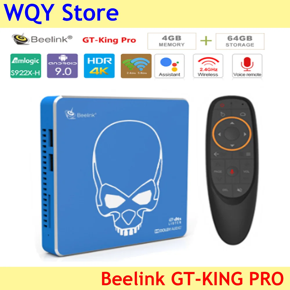 Beelink GT KING PRO S922X H Quad core Andriod 9.0 smart top box 4G+64G ...