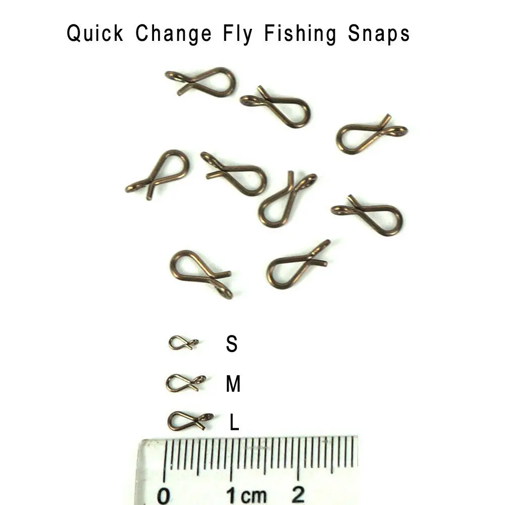 Aventik 75pc Quick Change Fly Fishing Snaps Stainless Steel Hook Snaps ...