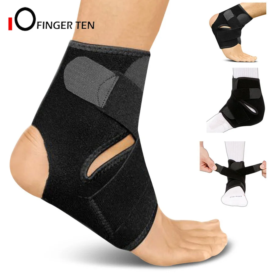Ankle Support Brace Breathable Neoprene Sleeve Adjustable Wrap for Arch ...