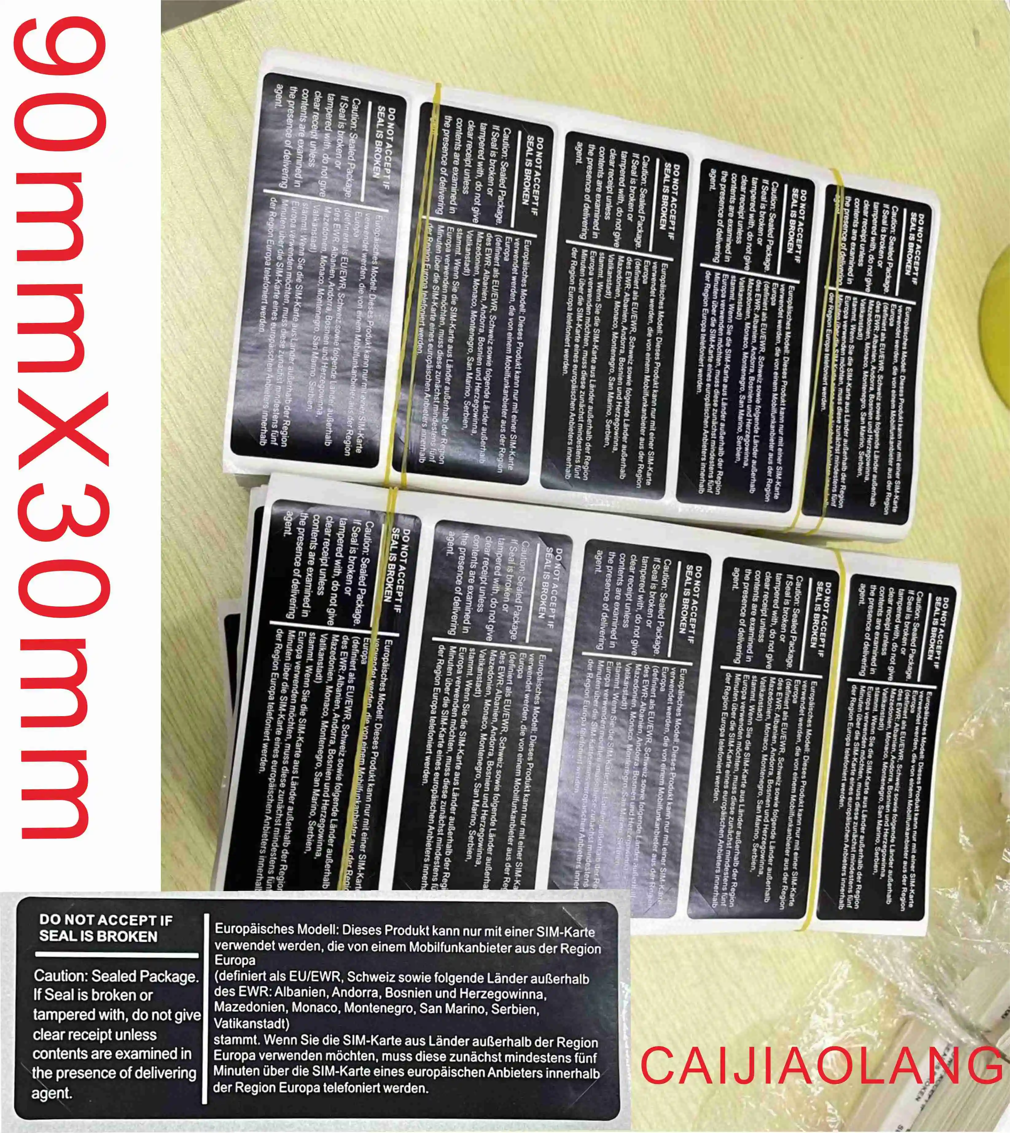 100pcs-lot-batch-universal-mobile-phone-sealed-label-sticker-90mmX30mm ...