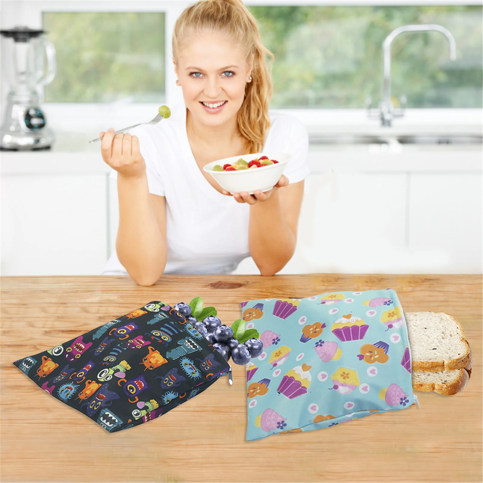 Emballage alimentaire,Pochette à Sandwich étanche,3 pièces,sac à ...