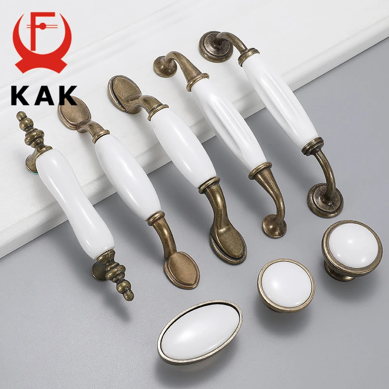 KAK-Ceramic-Cabinet-Knobs-and-Handles-Vintage-Bronze-Kitchen-Handle ...