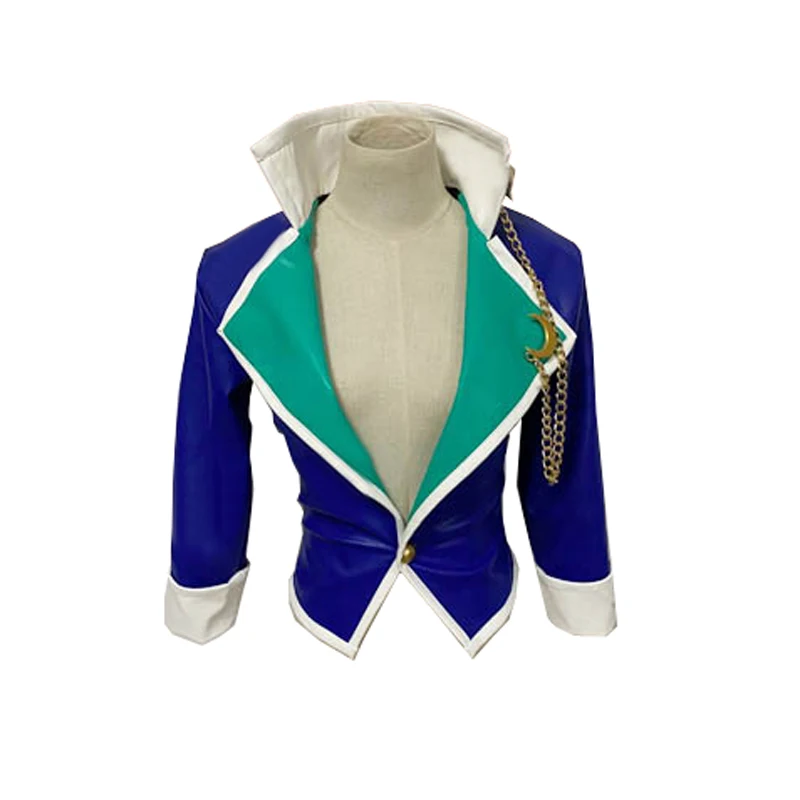 Anime JoJo's Bizarre Adventure Kujo Jotaro Blue Cosplay Costume ...