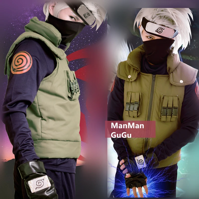 Anime Hatake Kakashi Cosplay Costume Halloween Clothes Vest Shirt Pant ...