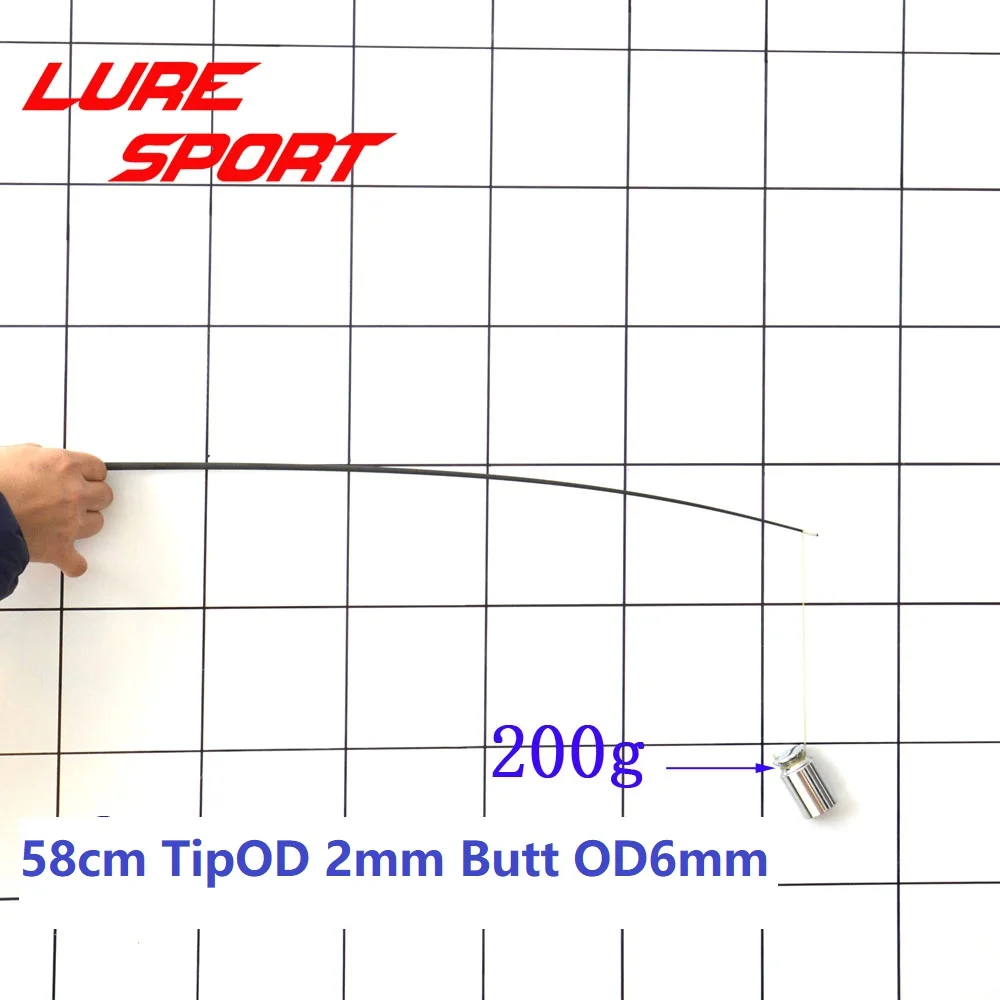 LureSport 4pcs 56cm 58cm Solid carbon rod Tip blank no paint Rod ...