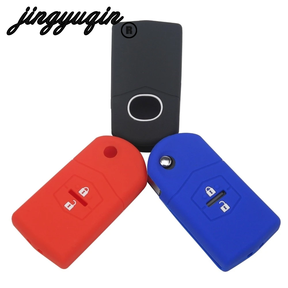Jingyuqin Silicone Key Cover FOB For 2 Buttons MAZDA 3 2 6 CX7 CX9 jingyuqin-silicone-key-cover-fob-for-2-buttons-mazda-3-2-6-cx7-cx9