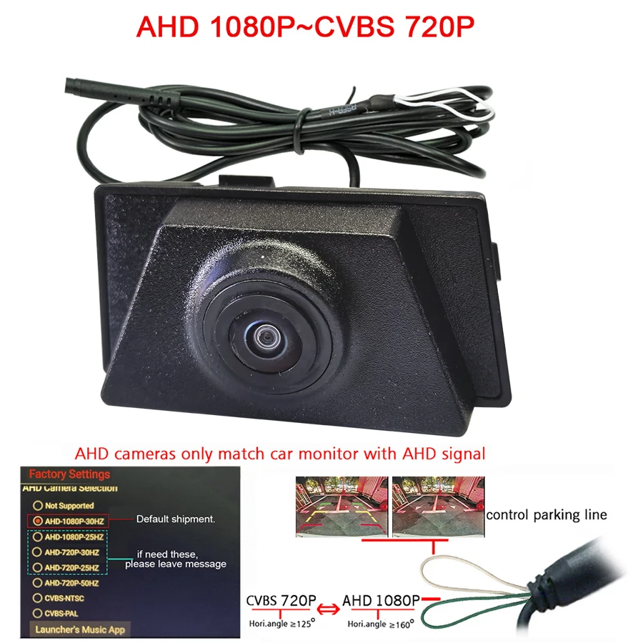 1920*1080P AHD 180deg Car Front grille Camera for Lexus NX sport vision ...