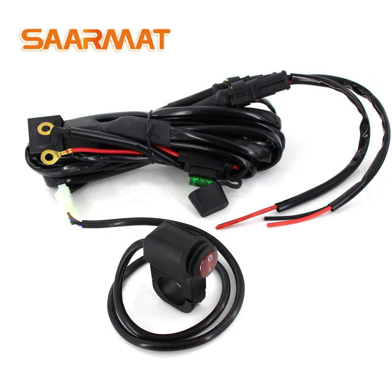 Motorcycles LED Headlights Wiring Harness Relay Wire 12v 24v 15A For ...