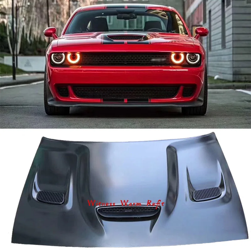 Engine-Cover-Carbon-Fiber-Frp-Engine-Hood-with-Vents-for-Dodge ...